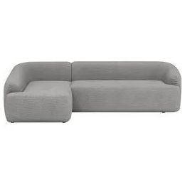 Ecksofa Inosign "Nergal, Einzelsofa oder L-Form" Sofas Gr. B/H/T: 296cm x 81cm x 196cm, Chenille-Struktur, Longchair links, grau (graphit) Modernes Design, schlichte Optik, stilvoller Blickfang im Wohnzimmer