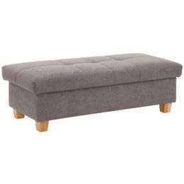 Hocker Home Affaire "Lyla" Gr. B/H/T: 131 cm x 42 cm x 61 cm, Microfaser PRIMABELLE, grau Home Affaire mit Stauraum, Breite 131 cm