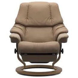 Relaxsessel stressless "Reno" Sessel Gr. Leder PALOMA, PowerTM Leg & Back-Classic Base Eiche-M, B/H/T: 79cm x 98cm x 78cm, braun (almond paloma) elektrisch verstellbar, optional 2-motorisch, Größe M & L