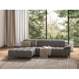 Sit & More Ecksofa SIT & MORE "Cool L-Form", grau, B:290cm H:79cm T:185cm, Sofas, Ecksofa, wahlweise mit Kopfteilverstellung und Vorziehsitz, motorisch