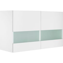 Glashängeschrank Optifit "Roth" Schränke Gr. B/H/T: 100 cm x 57,6 cm x 34,6 cm, 2 St., Komplettausführung, weiß (weiß, weiß) Breite 100 cm