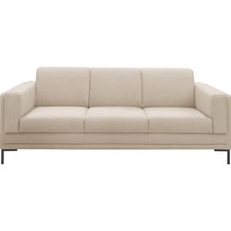 3-Sitzer "LOOKS VII", beige, B:210cm H:82cm T:90cm, 100% Polyester, LOOKS by Wolfgang Joop, Sofas, klare Linien, edles Design