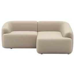 Ecksofa Inosign "Nergal, Einzelsofa oder L-Form" Sofas Gr. B/H/T: 216cm x 81cm x 196cm, Luxus-Microfaser, Longchair rechts, grau (taupe) Modernes Design, schlichte Optik, stilvoller Blickfang im Wohnzimmer