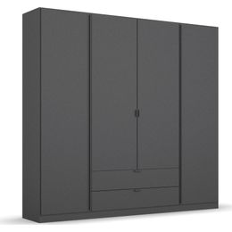 Drehtürenschrank Rauch "StyleUp" Schränke Gr. B/H/T: 181 cm x 197 cm x 54 cm, 4 St., grau (graumetallic) Typ Monochrome mit eleganten, langen Griffstangen in Schrankfarbe