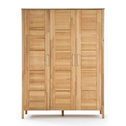 Kleiderschrank Home Affaire "Modesty II" Schränke Gr. B/H/T: 156 cm x 202 cm x 61 cm, 3 St., beige (kernbuche) Drehtürenschrank Kleiderschrank Schränke aus massivem Kernbuchenholz, in unterschiedlichen Schrankbreiten