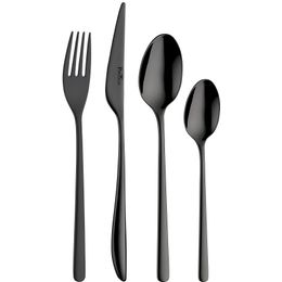 Pinti Inox Besteck-Set PINTINOX "Florence" Essbesteck-Sets Gr. 24 tlg., schwarz Besteckgarnituren spülmaschinengeeignet