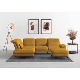 Sit & More Ecksofa SIT & MORE "Cabana L-Form", gelb (mustard), B:303cm H:84cm T:244cm, 100% Polyester, Sofas, Ecksofa, Ottomane, wahlweise mit Sitztiefen-,Armlehnen- und Kopfteilfunktion