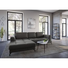 Sit & More Ecksofa SIT & MORE "Bendigo L-Form", braun (mokka), B:284cm H:84cm T:175cm, Sofas, Ecksofa, inklusive Sitztiefenverstellung, Bodenfreiheit 12 cm, in 2 Fu&szlig;farben