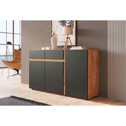 Sideboard Inosign "Morongo" Sideboards Gr. B/H/T: 148,7 cm x 86 cm x 39,6 cm, 2, braun (eiche kraft gold, anthrazit kosmos) Sideboards Breite ca. 149 cm