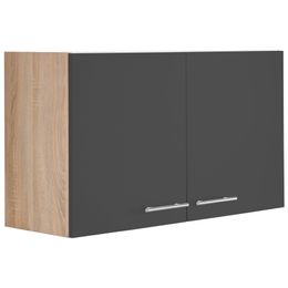 Hängeschrank Optifit "Kalmar" Schränke Gr. B/H/T: 100 cm x 58 cm x 35 cm, 2 St., grau (anthrazit) Breite 100 cm