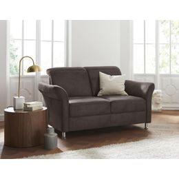 Sit & More 2-Sitzer SIT & MORE "Darwin", braun (mocca), B:159cm H:83cm T:96cm, Sofas, inklusive Federkern, wahlweise mit Kopfteilverstellung