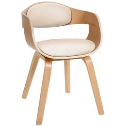 CLP Esszimmerstuhl ergonomisch Kingston, gepolsterte umlaufender R&uuml;ckenlehne, Kunstlederbezug & Holzgestell, belastbar bis 150 kg