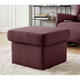 Sit & More Stauraumhocker SIT&MORE "Melissa" Hocker Gr. H/T: 48 cm x 60 cm, Soft clean, mit Stauraum, rot (bordeau) Hocker mit Stauraum klassisches Design, optional in dem Wasser zu reinigendem Bezug