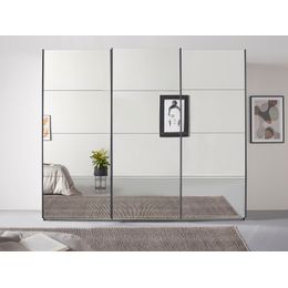 Schwebetürenschrank Rauch "Oteli" Schränke Gr. B/H/T: 271 cm x 210 cm x 62 cm, 3 St., braun (eiche artisan) mit Spiegelfront, inkl. Wäscheeinteilung 3 Innenschubladen