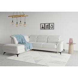 Sit & More Ecksofa SIT & MORE "Sinatra L-Form", silber, B:251cm H:85cm T:220cm, 98% Polyester, 2% Polyamid, Sofas, Ecksofa, mit Ottomane, optional mit Kopfteilverstellung und Armteilfunktion