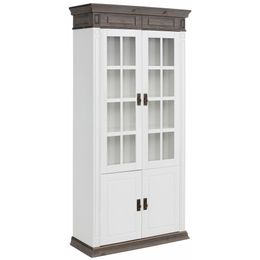 Vitrine Home Affaire "Vinales" Schränke weiß (weiß, wengefarben) Vitrinen Höhe 196 cm