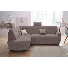 Sit & More Ecksofa SIT & MORE "Sonoma L-Form", grau (taupe), B:246cm H:91cm T:176cm, Kunstleder SOFTLUX;Luxus-Microfaser ALTARA NUBUCK (100% Polyester);Luxus-Microfaser (90% Polyester, 10% Polyamid), Sofas, Ecksofa, wahlweise mit Bettfunktion und Bettkasten, Topseller