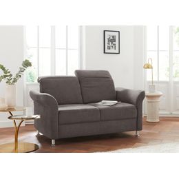 Sit & More 2-Sitzer SIT & MORE "Darwin", braun (schlamm), B:159cm T:96cm, Sofas, inklusive Federkern, wahlweise mit Kopfteilverstellung