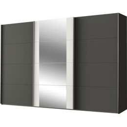 Schwebetürenschrank wimex "Bern Schiebetürenschrank TOPSELLER" Schränke Gr. B/H/T: 313 cm x 210 cm x 64 cm, 3 St., weiß (graphit, weiß) Schwebetürenschränke und Schiebetürenschränke Schrank mit zusätzlicher Innenausstattung, Garderobe Bestseller