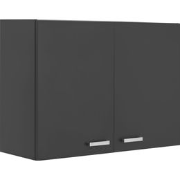 Hängeschrank Optifit "Parma" Schränke Gr. B/H/T: 100 cm x 70,4 cm x 34,9 cm, 2 St., Komplettausführung, grau (anthrazit) Hängeschränke Breite 100 cm