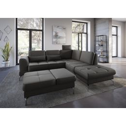 Sit & More Hocker SIT & MORE "Bendigo", braun (mokka), B:114cm H:45cm T:71cm, Hocker, Polsterhocker, mit Klappfunktion, Bodenfreiheit 15 cm, wahlweise in 2 Fu&szlig;farben