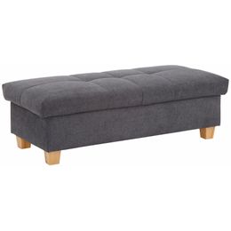 Hocker Home Affaire "Lyla" Gr. B/H/T: 131 cm x 42 cm x 61 cm, Struktur fein, grau (anthrazit) Home Affaire mit Stauraum, Breite 131 cm