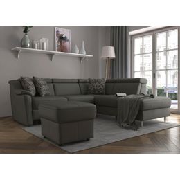 Sit & More Ecksofa SIT & MORE "Freetown L-Form", braun (mocca), B:252cm H:84cm T:216cm, Sofas, Ecksofa, inklusive Kopfteilverstellung und komfortablem Federkern