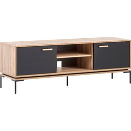 Lowboard LOOKS by Wolfgang Joop "Looks" Sideboards Gr. B/H/T: 154,6 cm x 53,7 cm x 45,0 cm, schwarz (eiche landhausfarben, schwarz) Lowboards Breite 154,6 cm