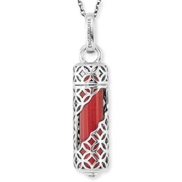 Kette mit Anhänger Engelsrufer "POWERFUL STONE ROTER JASPIS, ERN-HEAL-RJ-M" Halsketten Gr. M, Silber 925 (Sterlingsilber), Länge: 60 cm, bunt (silberfarben, rot) Damen mit Jaspis