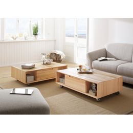 Couchtisch Home Affaire "Samu" Tische Gr. B/H/T: 110 cm x 33 cm x 70 cm, beige (kernbuche) Couchtische eckig Breite 110 cm