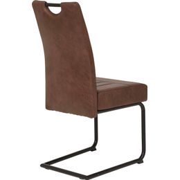 Esszimmerstuhl Hela "Betty", braun (vintage braun, schwarz), B:43cm H:99cm T:61cm, Stühle, 2 oder 4 Stück, mit Federkern Polsterung