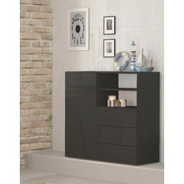 Highboard Inosign "Metis" Sideboards grau (anthrazit hochglanz) Breite 110 cm