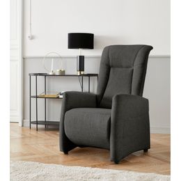 Sit & More TV-Sessel SIT & MORE "Melissa", grau (anthrazit), B:71cm H:113cm T:85cm, 100% Polyester, Sessel, wahlweise elektrisch oder manuell verstellbar, optional Aufstehhilfe