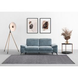 Sit & More 2,5-Sitzer SIT & MORE "Cabana", blau (blaugrau), B:211cm H:84cm T:123cm, 100% Polyester, Sofas, Breite 211 cm, mit oder ohne Sitztiefen-, und Kopfteilfunktion