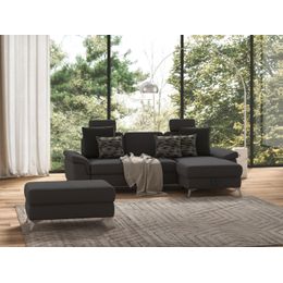 Sit & More Ecksofa SIT & MORE "Padua L-Form", braun (espresso), B:277cm H:89cm T:170cm, Sofas, Ecksofa, inklusive Sitztiefenverstellung, Armteilfunktion und Federkern