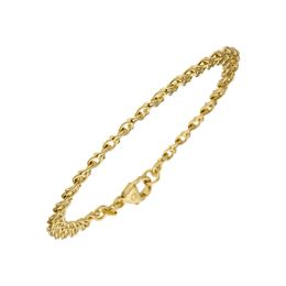 Goldarmband Jobo Armbänder Gr. Gelbgold 585, gelb (gelbgold 585) Damen Garibaldiarmband 585 Gold massiv 19 cm