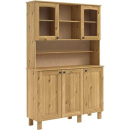 Küchenbuffet KOCHSTATION "KS-Osby" Schränke Gr. B/H/T: 120 cm x 180 cm x 35 cm, 5 St., beige (natur) Anrichten Buffetschränke Kiefer massiv, Breite 120 cm, 5 Türen