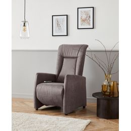 Sit & More TV-Sessel SIT & MORE "Melissa", grau (anthrazit), B:71cm, 100% Polyester, Sessel, wahlweise elektrisch oder manuell verstellbar, optional Aufstehhilfe