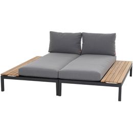 Loungesofa siena GARDEN "Alvida" Sofas Gr. B/H/T: 102 cm x 84 cm x 177,5 cm, Recamiere links, grau (anthrazit) Lounge-Gartenmöbel Recamiere links, BxTxH: 102x177x84 cm