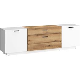 Lowboard Inosign "Dalano" Sideboards Gr. B/H/T: 175,9 cm x 55,5 cm x 41,6 cm, 1, weiß (alpinweiß, coast evoke eiche) Lowboards Breite ca.176 cm