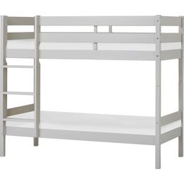 Etagenbett Hoppekids "ECO Comfort Kinderbett 90x200 oder 70x160 aus Massivholz in 4 Farben", grau, B:81cm H:140cm L:166cm, Etagenbetten, Etagenbett, T&Uuml;V, FSC und Nordisches Umweltzeichen &ndash; wahlweise mit Matratzen