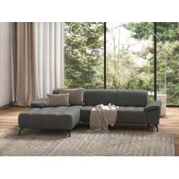 Sit & More Ecksofa SIT & MORE "Cool L-Form", grau, B:290cm H:79cm T:185cm, Sofas, Ecksofa, wahlweise mit Kopfteilverstellung und Vorziehsitz, motorisch