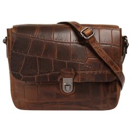 Umhängetasche Bugatti "NEVIO" Gr. B/H/T: 26 cm x 21 cm x 6 cm onesize, braun (cognac) Damen Taschen echt Leder