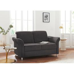 Sit & More 2-Sitzer SIT & MORE "Darwin", grau (fango), B:159cm H:83cm T:96cm, Sofas, inklusive Federkern, wahlweise mit Kopfteilverstellung