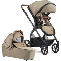 Kombi-Kinderwagen Gesslein "FX4 Soft+ mit Aufsatz Life, schwarz/tabak, farn" grün (farn) Baby Kinderwagen mit Babywanne C3 und Babyschalenadapter