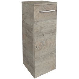 Midischrank Fackelmann "B.Style" Schränke Gr. B/H/T: 30,2 cm x 82,6 cm x 32 cm, braun (nature oak) Bad-Midischrank Badmöbelserien Badmöbel