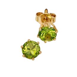 Paar Ohrstecker Jobo "Ohrringe mit Peridot" Ohrringe Gr. Gelbgold 585, gelb (gelbgold 585) Damen Ohrstecker 585 Gold