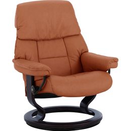 Relaxsessel stressless "Ruby", braun (copper paloma), B:79cm H:98cm T:76cm, Leder BATICK: BATICK ist ein leicht korrigiertes, durchgef&auml;rbtes und genarbtes M&ouml;belleder, bei dem die meisten Unebenheiten und Spuren in der Regel entfernt wurden.;Leder PALOMA: PALOMA ist ein durchgef&auml;rbtes Semianilin-M&ouml;belleder mit nat&uuml;rlicher Narbung., Sessel, Relaxsessel, mit Classic Base, Gr&ouml;&szlig;e M, Gestell Eiche, Weng