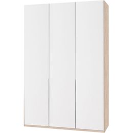 Kleiderschrank wimex "New York" Schränke Gr. B/H/T: 135 cm x 208 cm x 58 cm, 3 St., weiß (struktureichefarben hell, front weiß) in vielen Breiten, 208 oder 236cm hoch