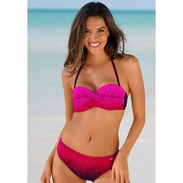 Bügel-Bandeau-Bikini Lascana Gr. 34, Cup A, rot Damen Bikini-Sets Ocean Blue mit Farbverlauf Bestseller